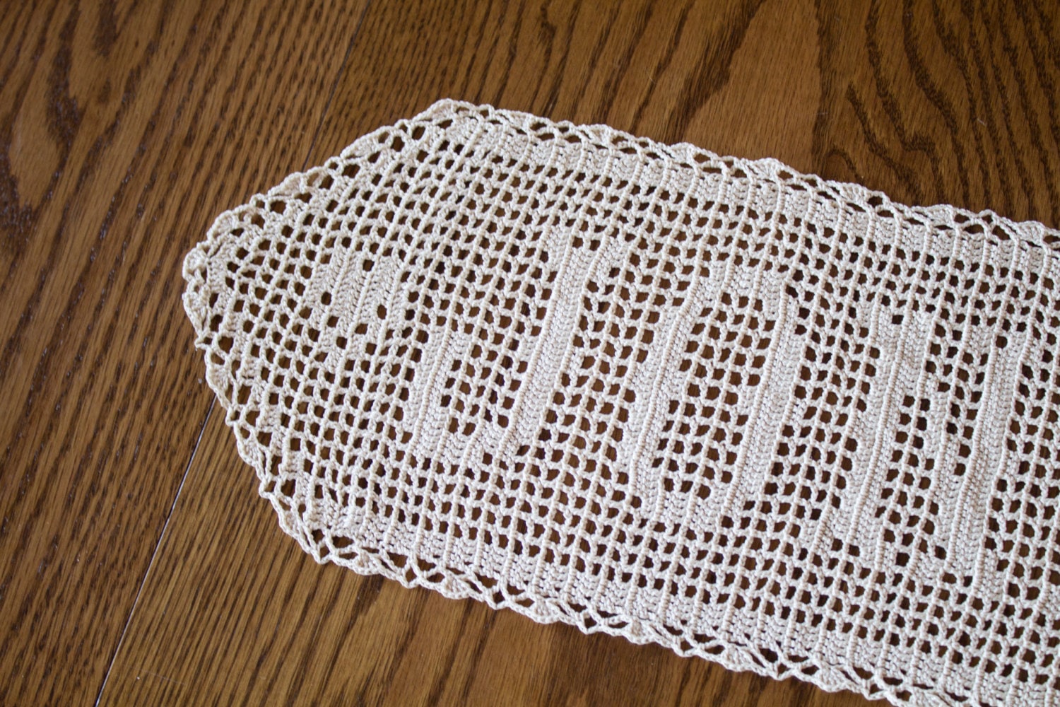 Filet Crochet Last Name Doily for Wedding Anniversary Gift | Etsy