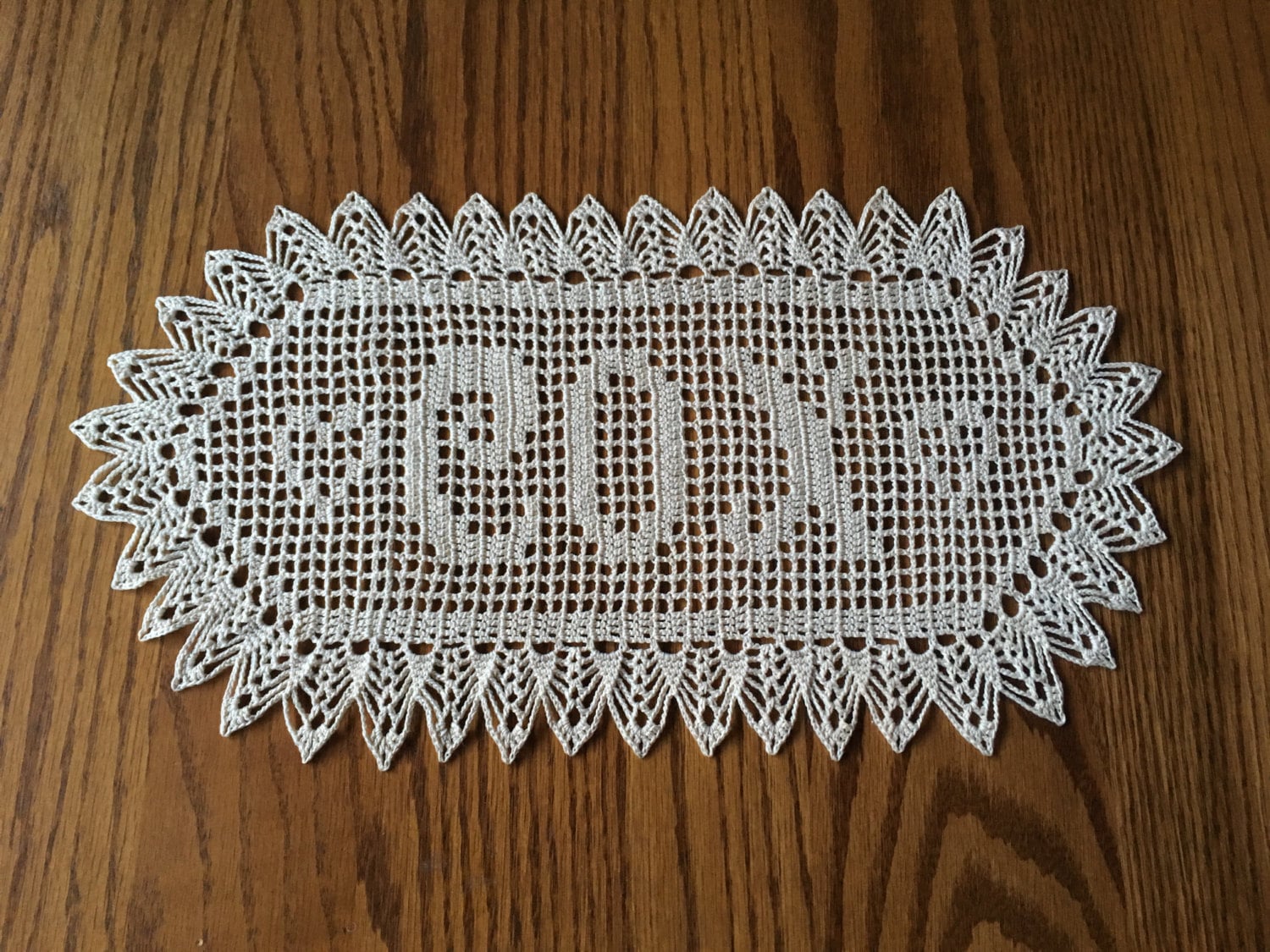Personalized Crochet Name Doily for Lace Anniversary - 13th Anniversary ...