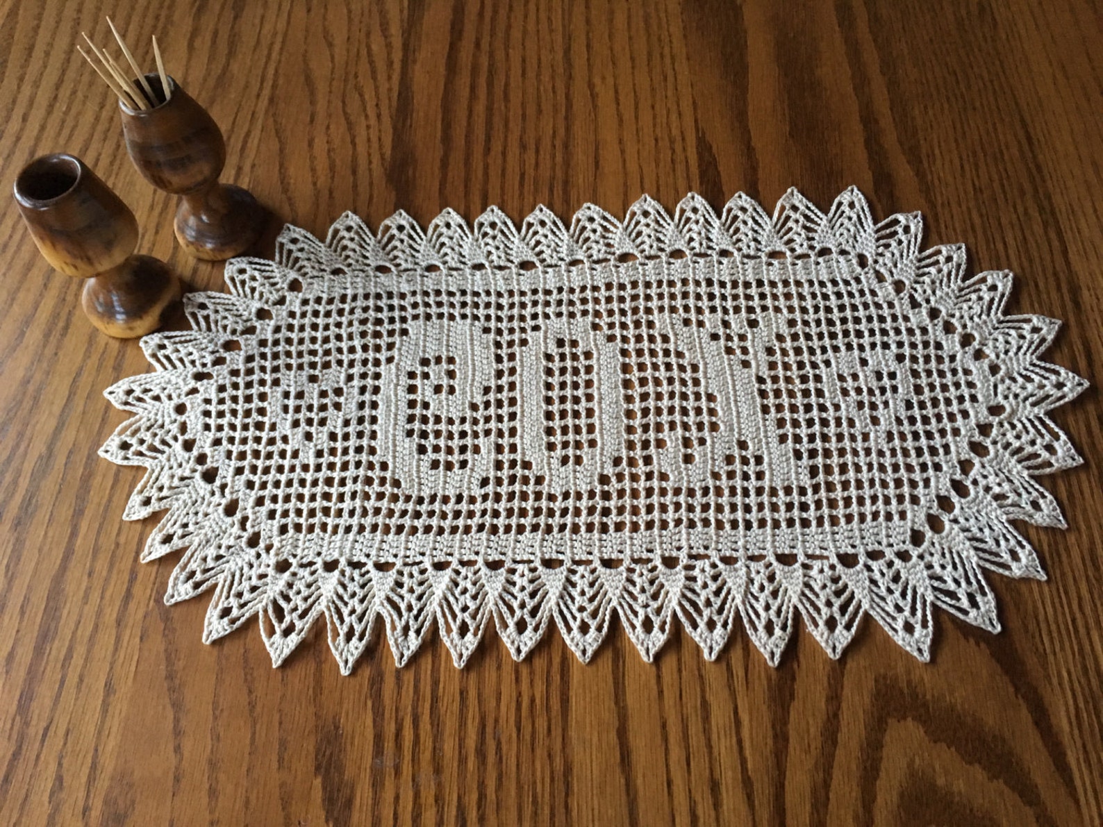 Personalized Crochet Name Doily for Lace Wedding Keepsake Gift - Etsy