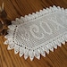 Filet Crochet Family Heirloom Name Doily Pattern - Etsy