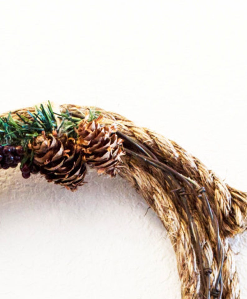 Rustic Rope Wreath Barbed Wire Wreath Rope Home Decor - Etsy