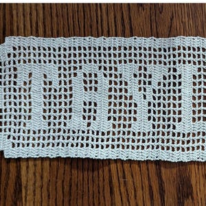 Filet Crochet Family Name Doily Wedding Date Keepsake - Pattern Only - Etsy