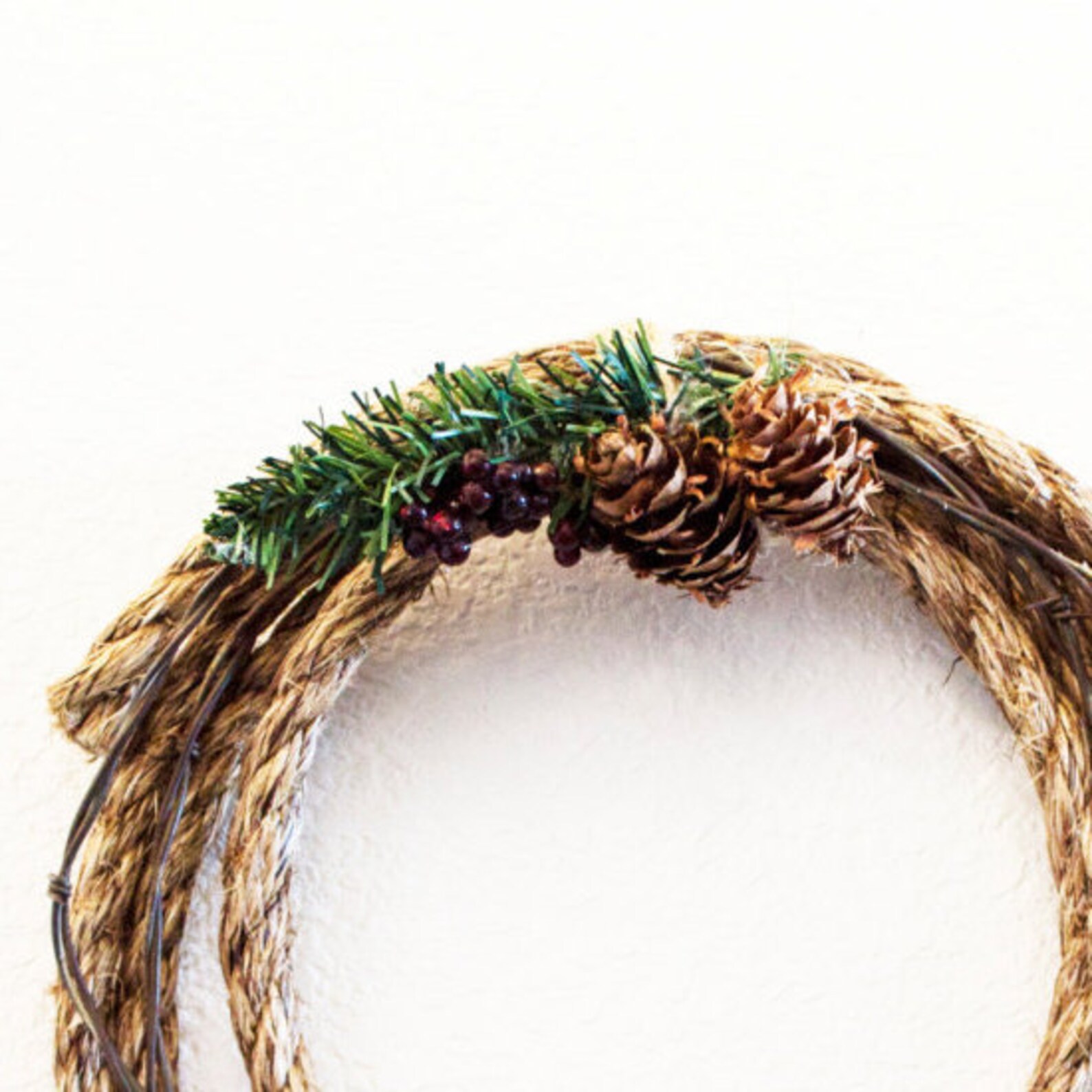 Rustic Rope Wreath Barbed Wire Wreath Rope Home Decor - Etsy