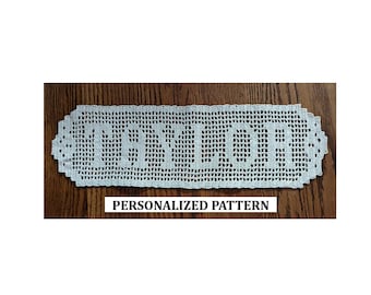 Filet Crochet Name Doily - Etsy