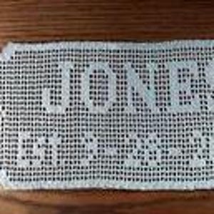 Filet Crochet Family Name Doily Wedding Date Keepsake - Pattern Only - Etsy