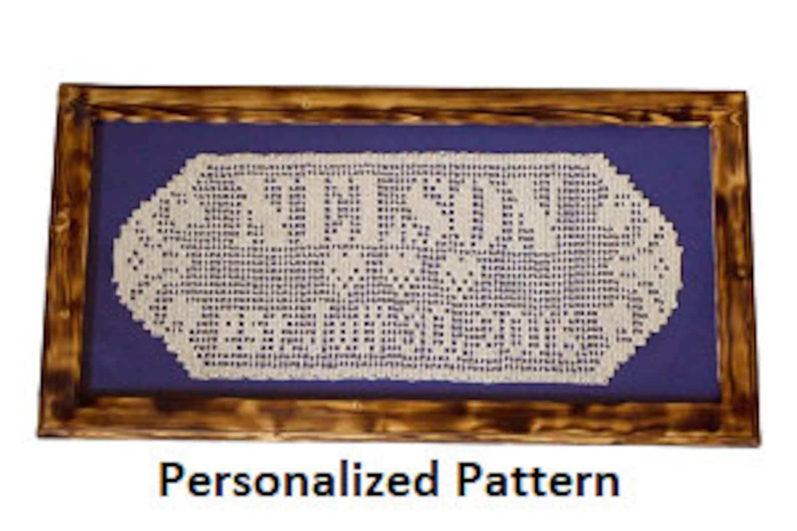Filet Crochet Family Heirloom Name Doily - Pattern - Etsy