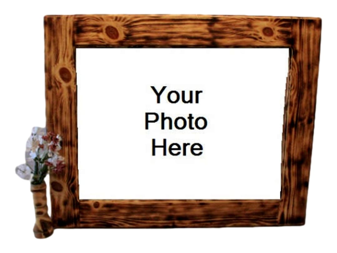 Custom Burnt Wood Frames, Wooden Picture Frame, Rustic Wood Frame ...