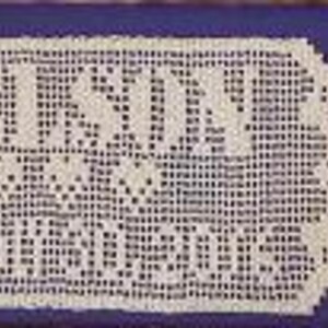 Filet Crochet Family Heirloom Name Doily - Pattern - Etsy