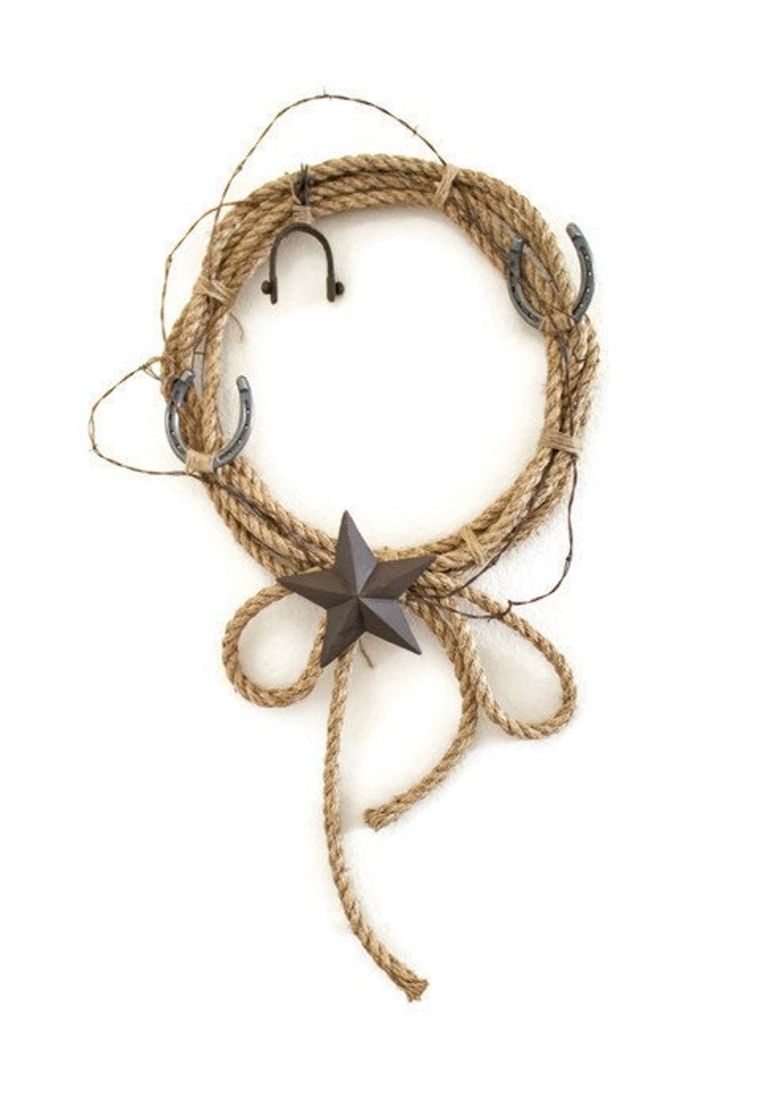 Western Style Rope, Barbed Wire and Spurs Wreath - Etsy