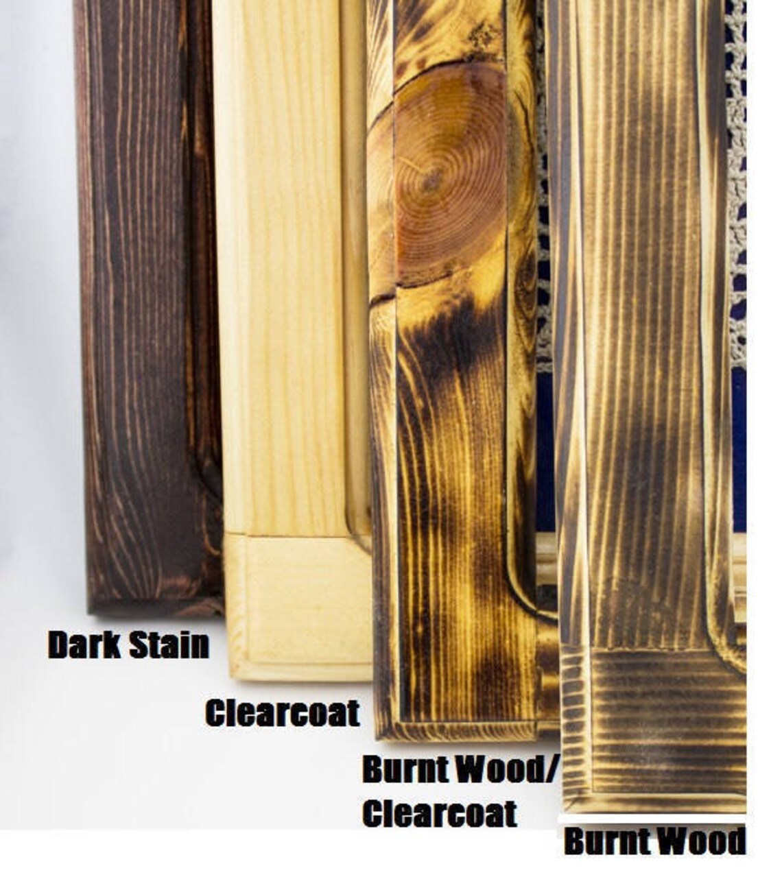 Custom Burnt Wood Frames Wooden Picture Frame Rustic Wood - Etsy