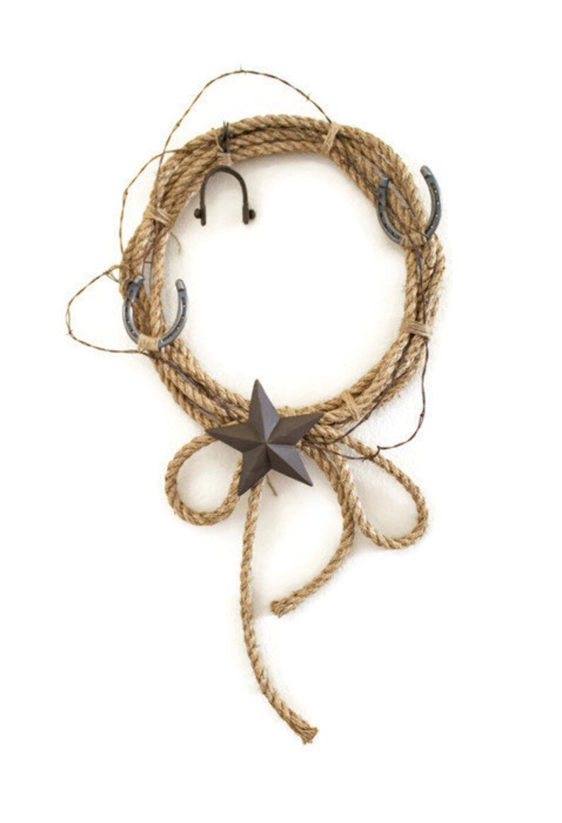 Western Style Rope Barbed Wire and Spurs Wreath - Etsy