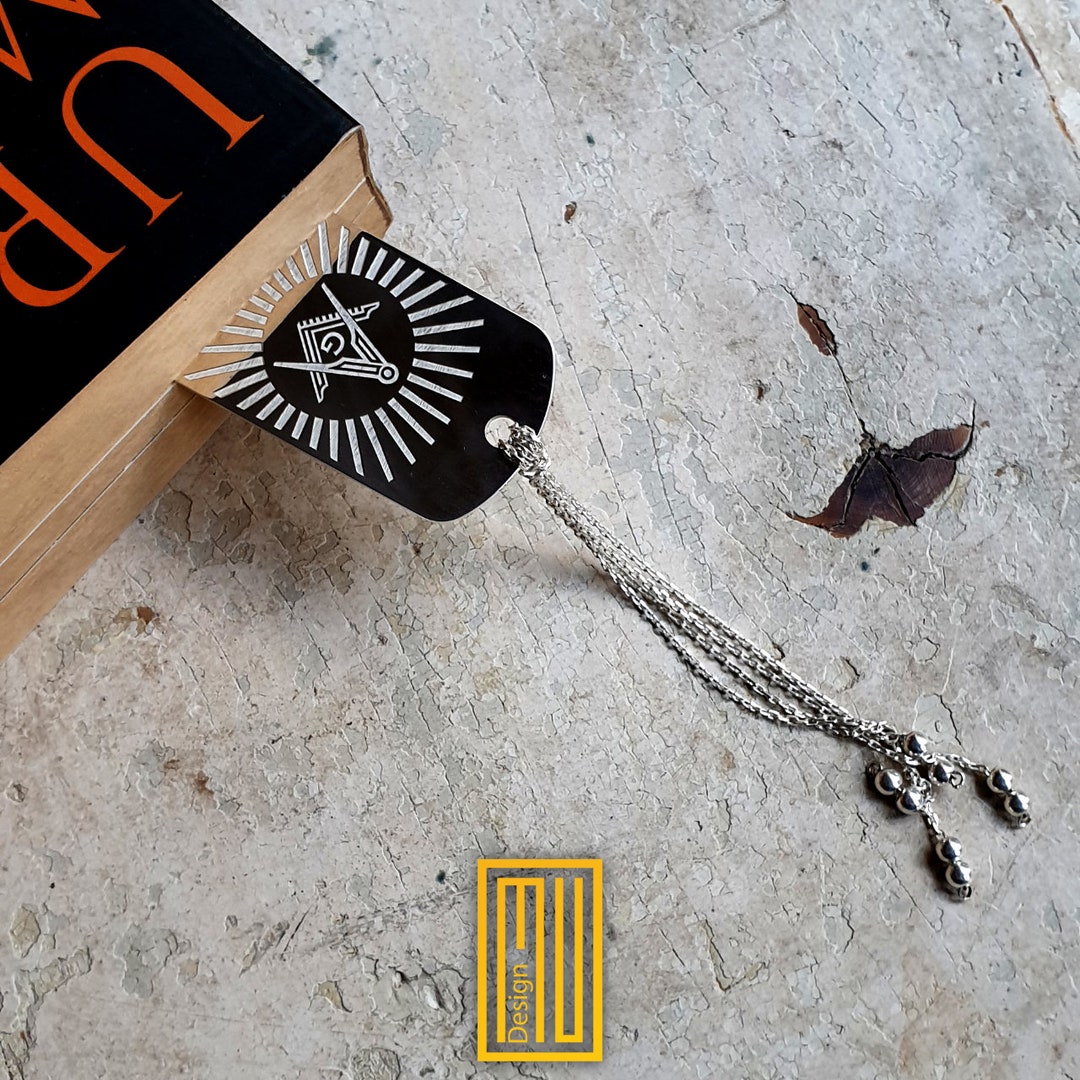 Masonic Bookmark 925K Sterling Silver Handmade Accessory Masonic Gift ...