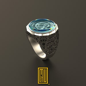 Dodecagon Shape Ring Special Cut Blue Sky Topaz - Etsy