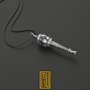 Golden or Silver Pendant Indian Mystic Hanuman's Gada - Etsy