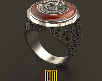 Masonic Desktop Accessories Iroko Wood and 925K Sterling - Etsy