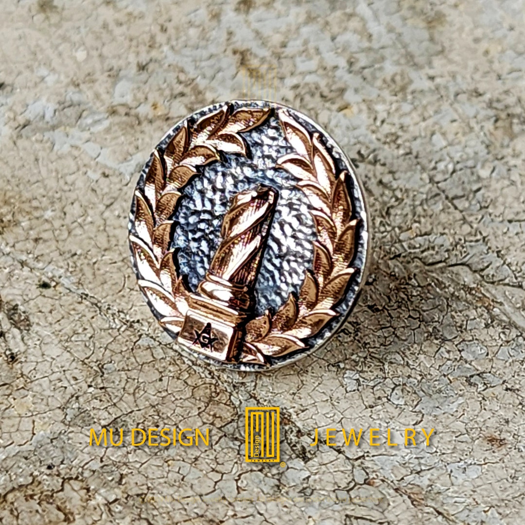 Masonic Lapel Pin, Broken Column - Etsy