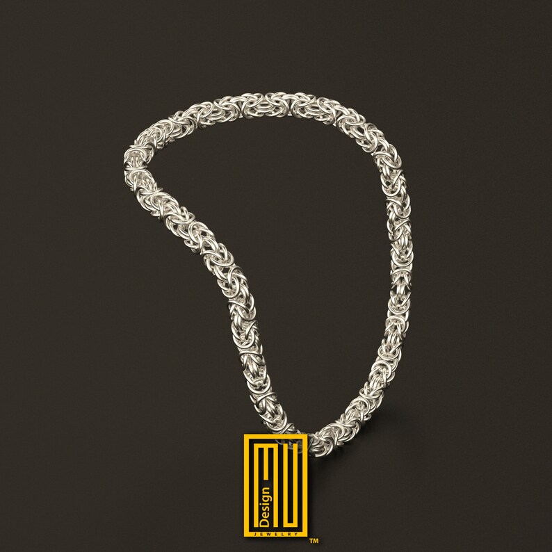 King Style Chain 925K Sterling Silver Handmade Jewelry - Etsy
