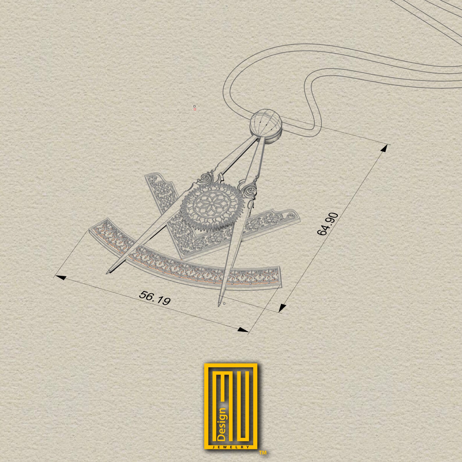 Masonic Pendant Past Master Symbol With Square - Etsy