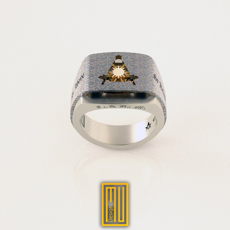 Past Master Ring with Golden Sun | Etsy