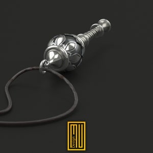 Golden or Silver Pendant Indian Mystic Hanuman's Gada - Etsy