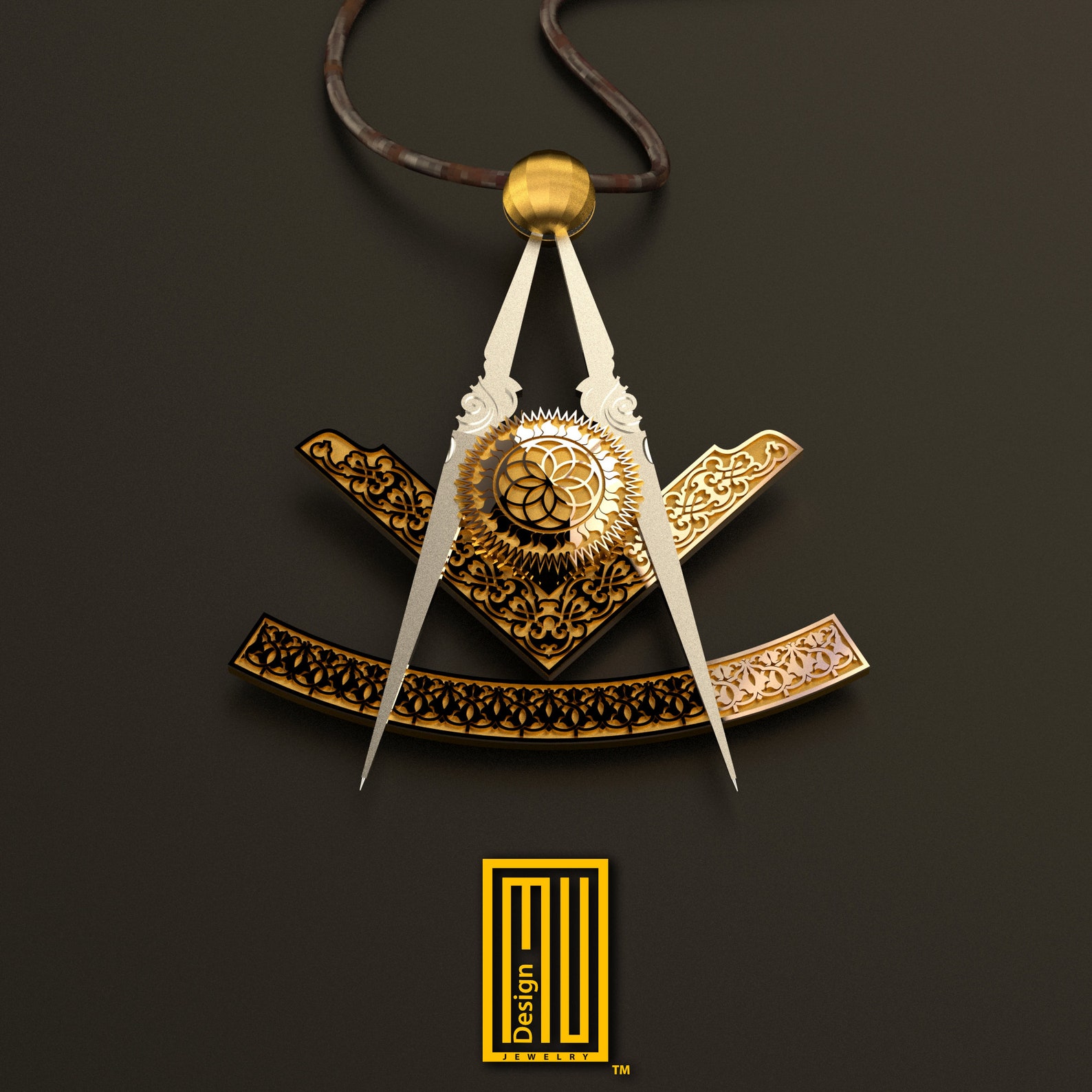 Masonic Pendant Past Master Symbol With Square - Etsy