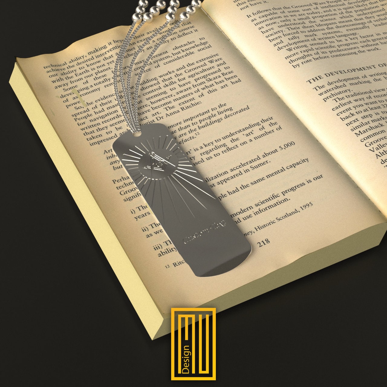 Masonic Bookmark 925K Sterling Silver | Etsy