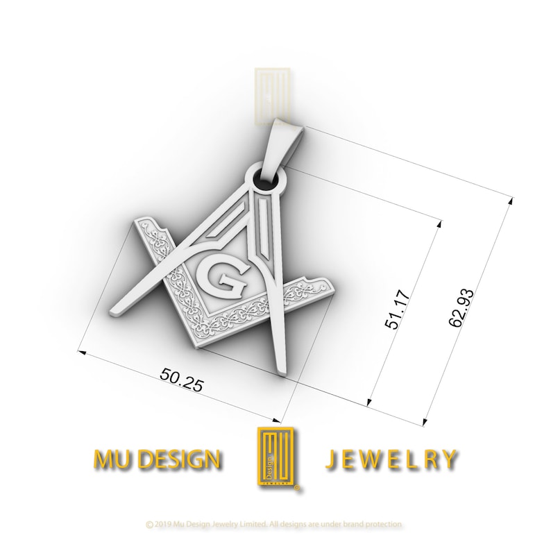 Master Mason Pendant With Golden "g" - Etsy