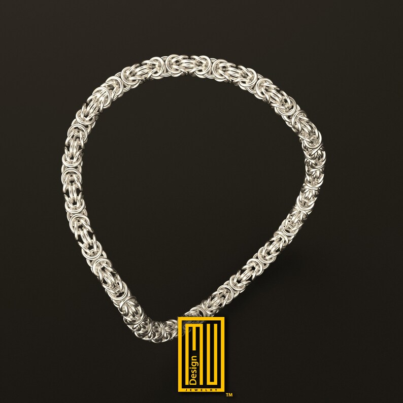 King Style Chain 925K Sterling Silver Handmade Jewelry - Etsy