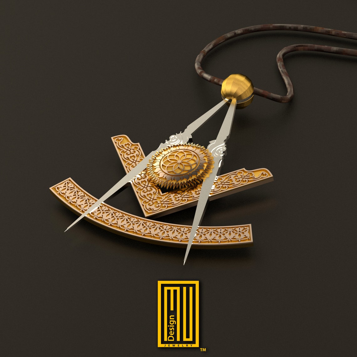 Masonic Pendant Past Master Symbol With Square - Etsy