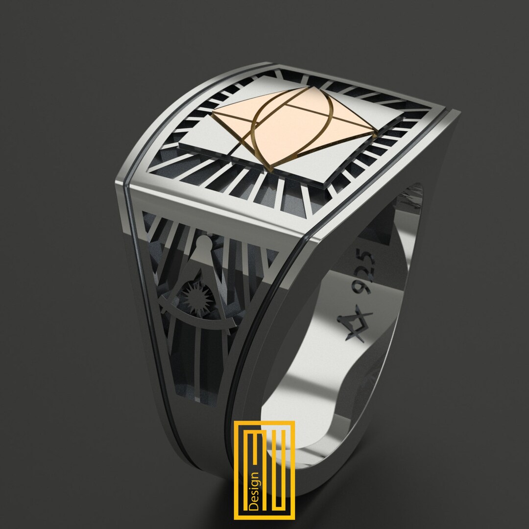 Ring for Past Master With Gold Sign - Etsy