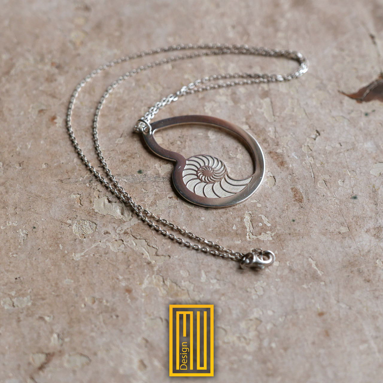 Nautilus Sign Necklace With Golden Ratio 925k Sterling Silver - Etsy