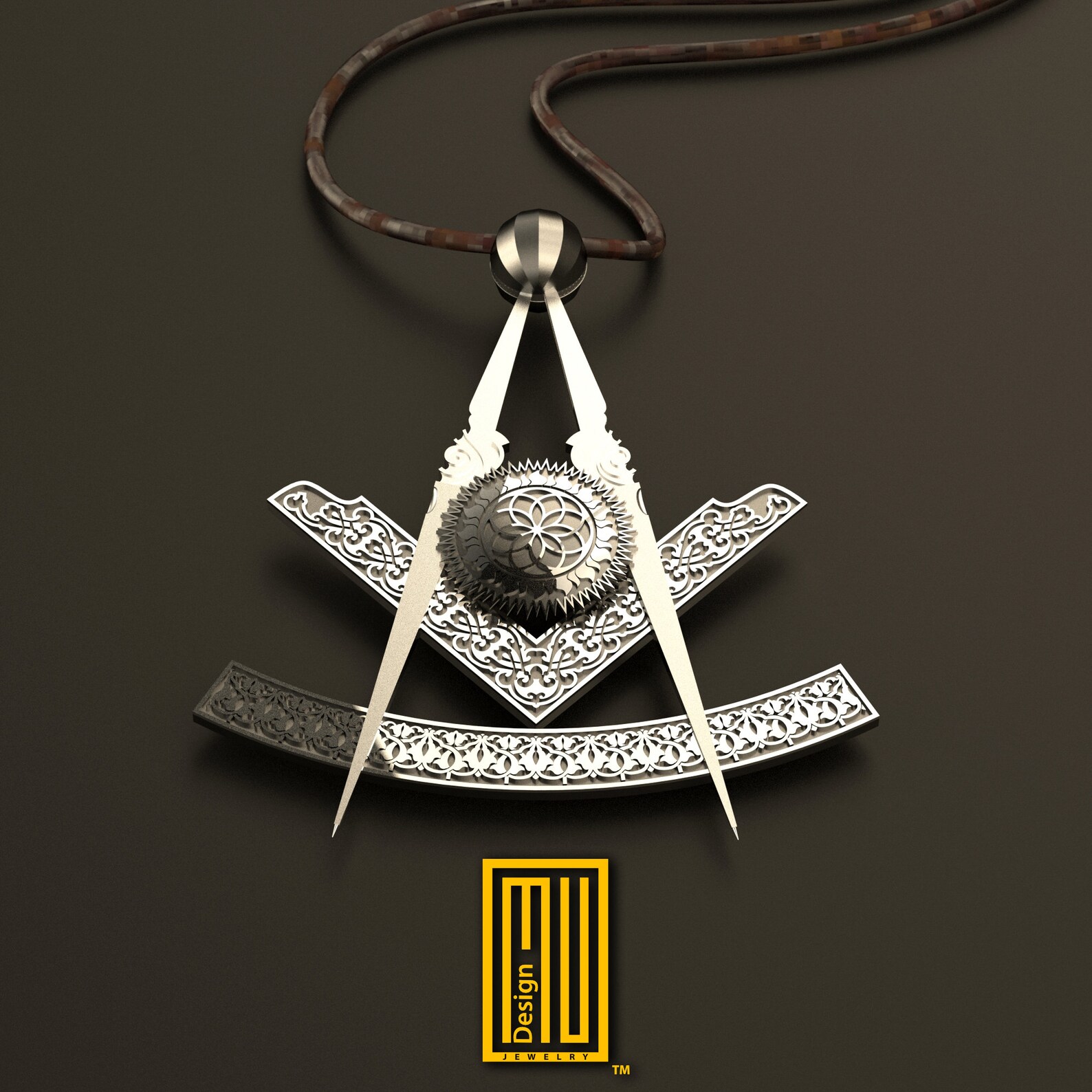 Masonic Pendant Past Master Symbol With Square - Etsy