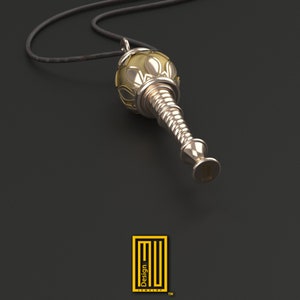 Golden or Silver Pendant Indian Mystic Hanuman's Gada - Etsy