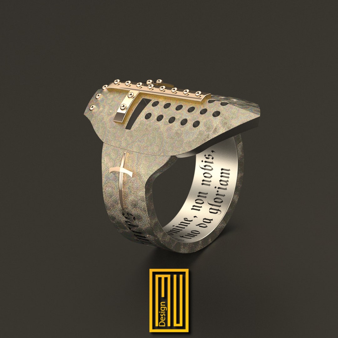 Helmet Ring for the Knights Templar - Etsy