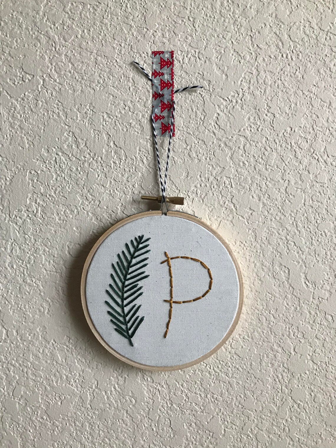 Embroidery Kit - Sprig With Monogram - Christmas Kit - Christmas Craft ...