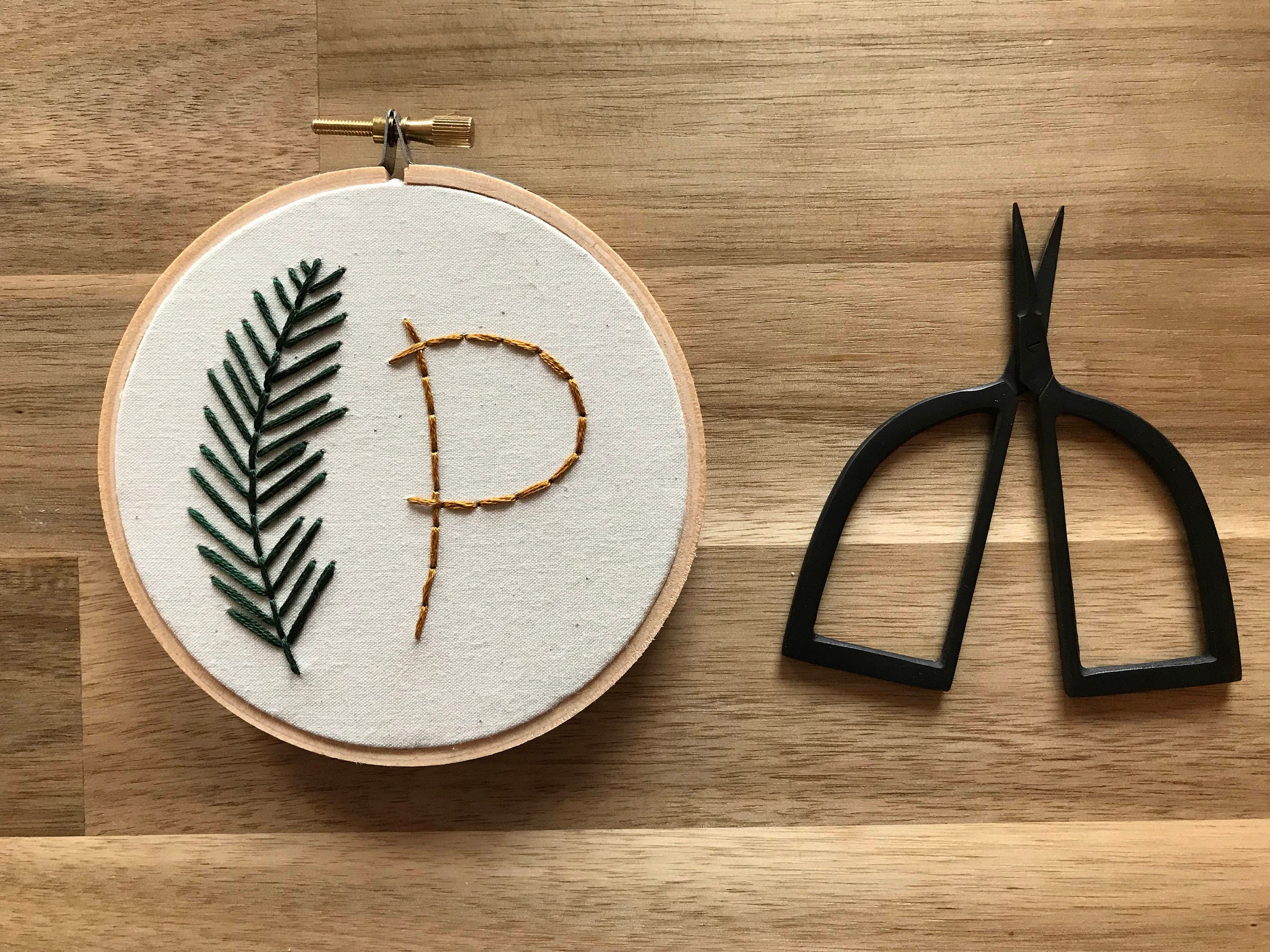 Embroidery Kit - Sprig With Monogram - Christmas Kit - Christmas Craft ...