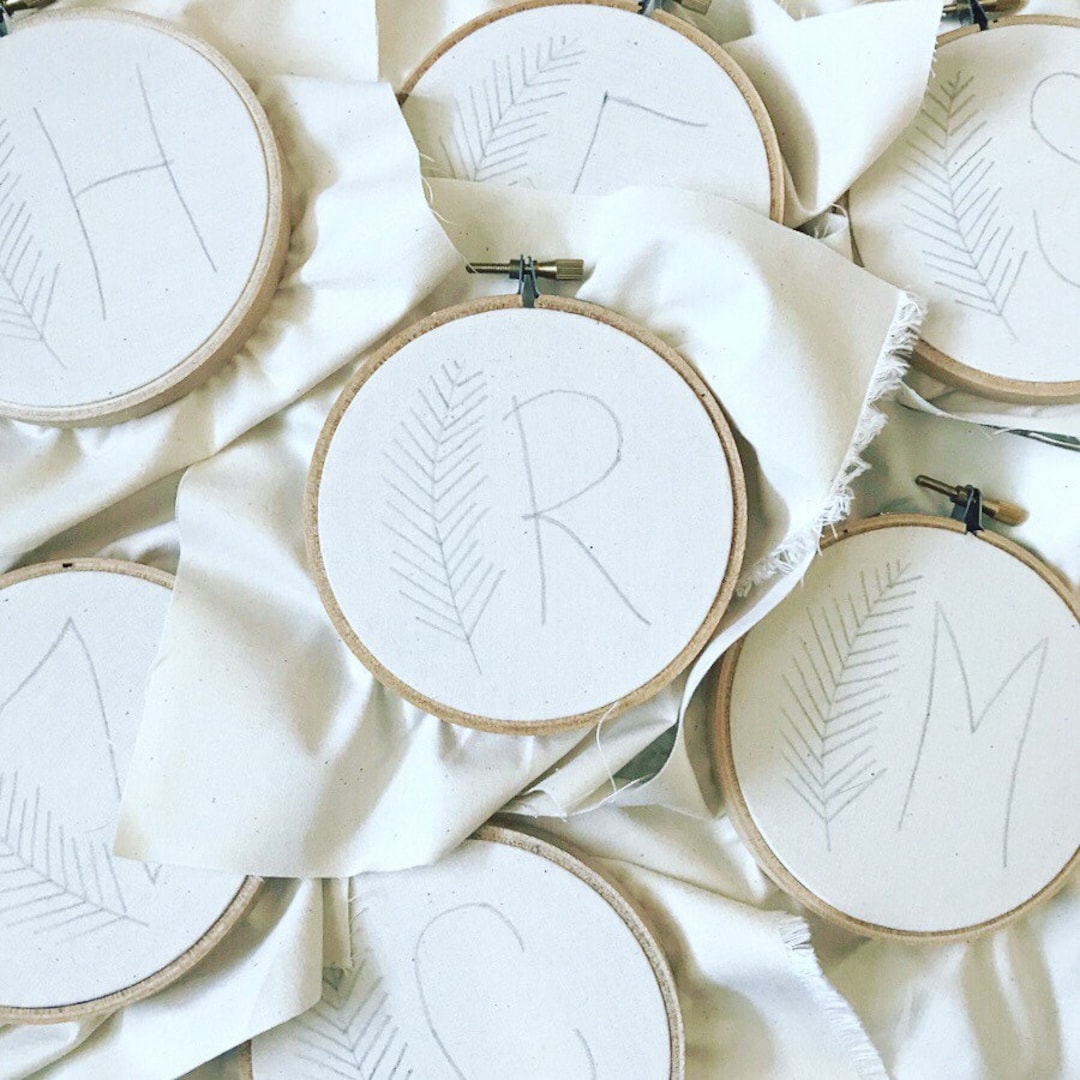 Embroidery Kit - Sprig With Monogram - Christmas Kit - Christmas Craft ...