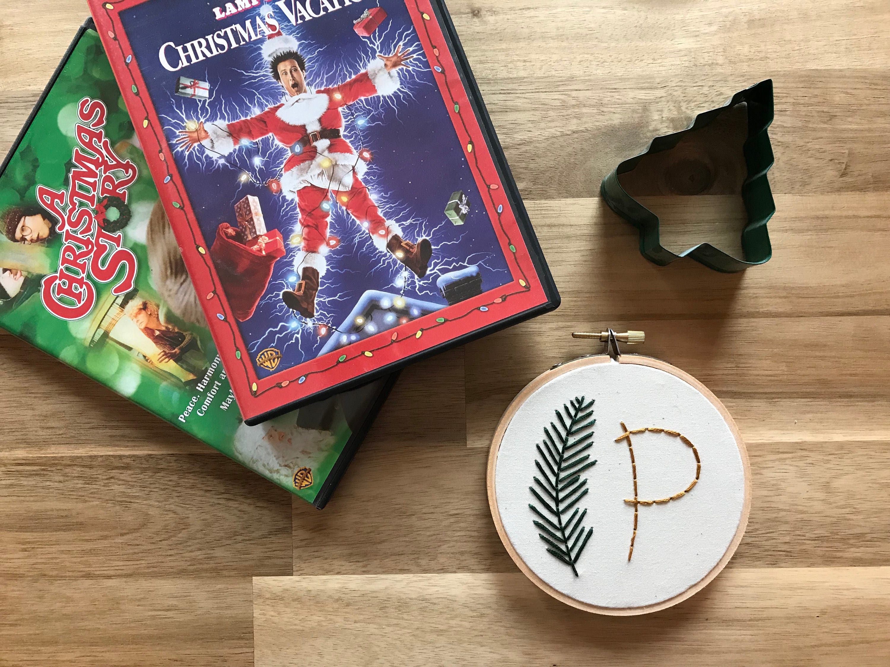 Embroidery Kit - Sprig With Monogram - Christmas Kit - Christmas Craft ...