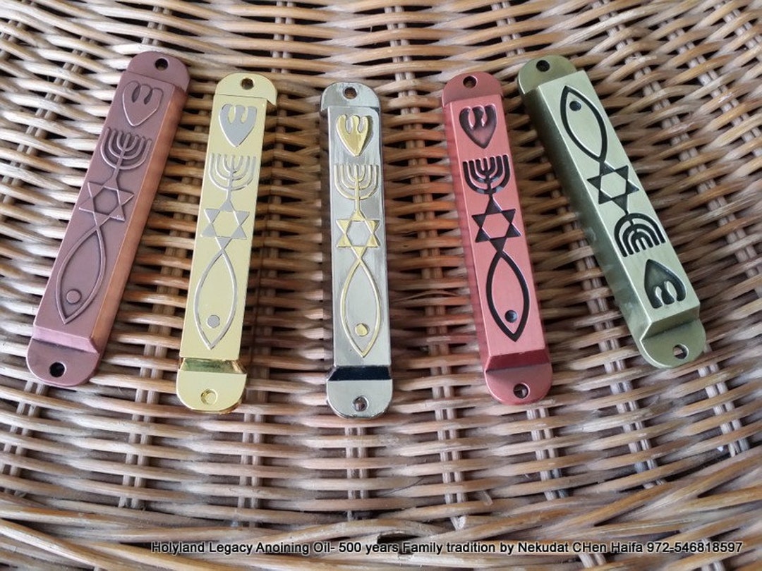 1 Mezuza Messianic Metal Mezzuza From Jerusalem 10 Cm Please Choose ...