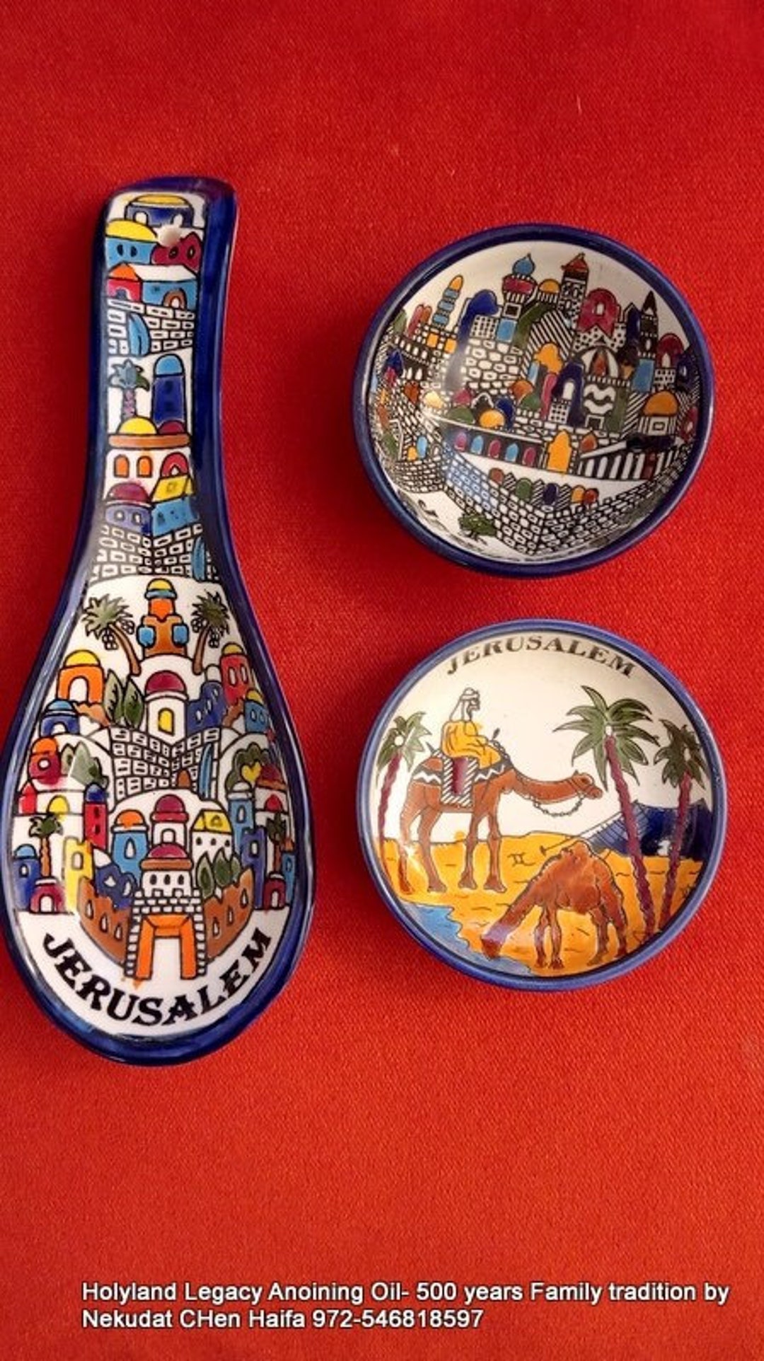 Keramik Holy Land ,israel Armenian Style Pottery Small Plates 13 Cm ...