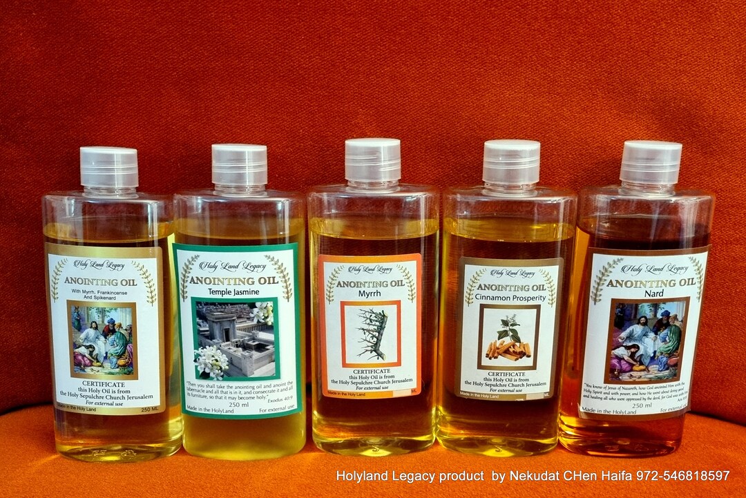 5 Anointing Oil From Jerusalem Virgin Olive Oil Mix Scented 250ml,8.45 ...