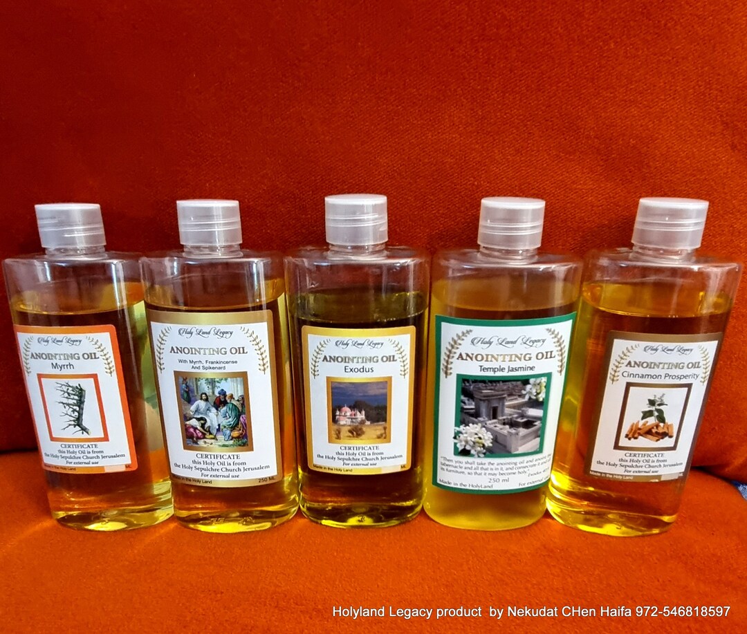5 Anointing Oil From Jerusalem Virgin Olive Oil Mix Scented 250ml,8.45 ...