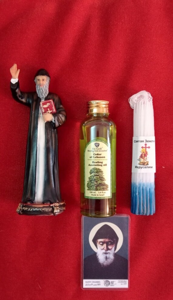 St. Charbel Makhlouf Maronite statue 15 cm highcandles | Etsy