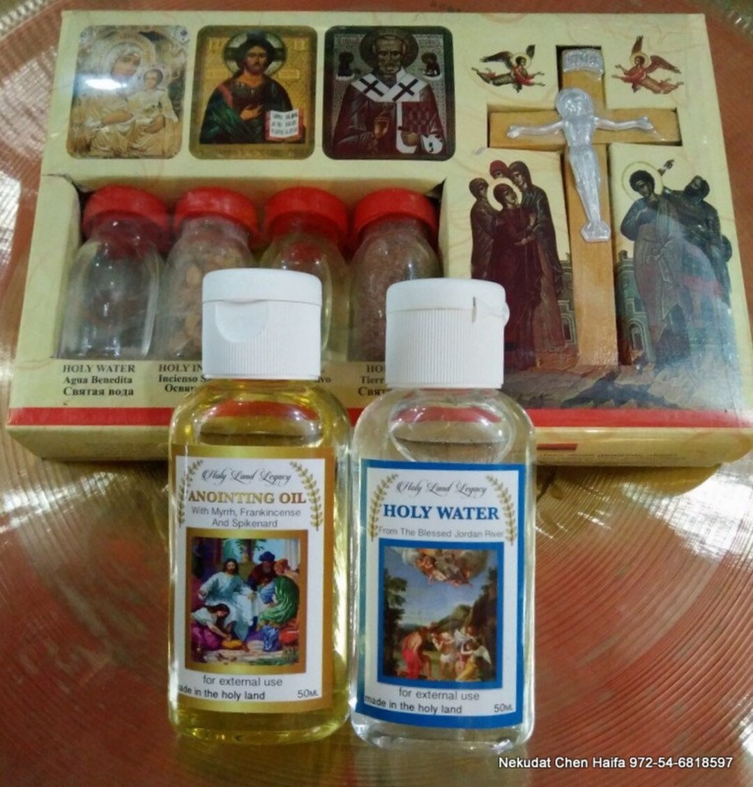 Anointing Oil and Holy Water and Baptism Set Anointing Oil,jerusalem ...