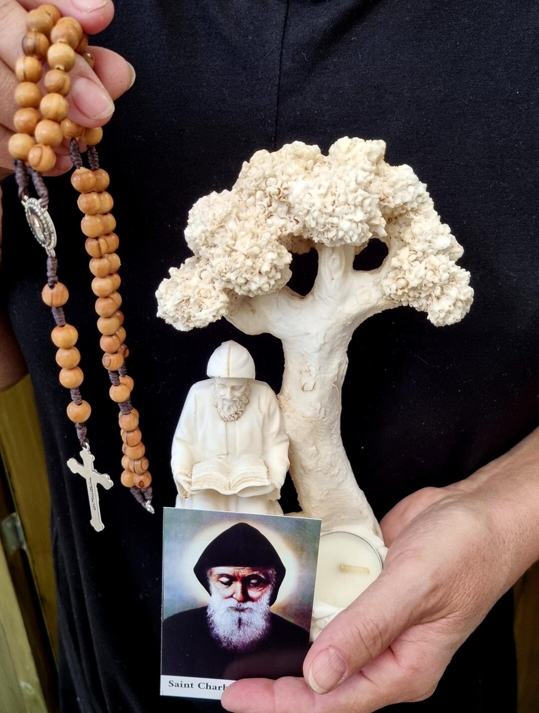 St. Charbel Makhlouf Maronite Catholic Candle Holder 23 Cm, 9' High ...