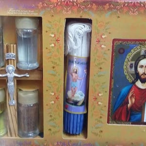 4 Elements Set of Holy Water,jerusalem Soil,anointing Oil, 33 Candles ...
