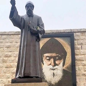 St. Charbel Makhlouf Youssef Antoun Olive Wood Handmade Maronite ...