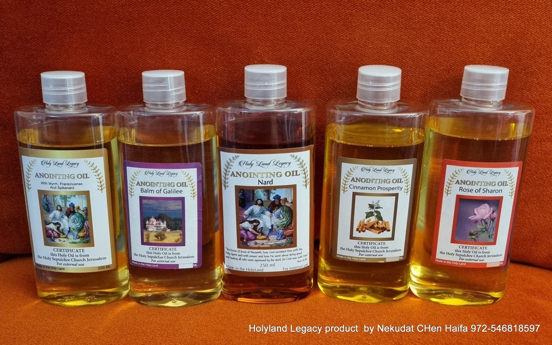 5 Anointing Oil From Jerusalem Virgin Olive Oil Mix Scented 1250ml,43 ...