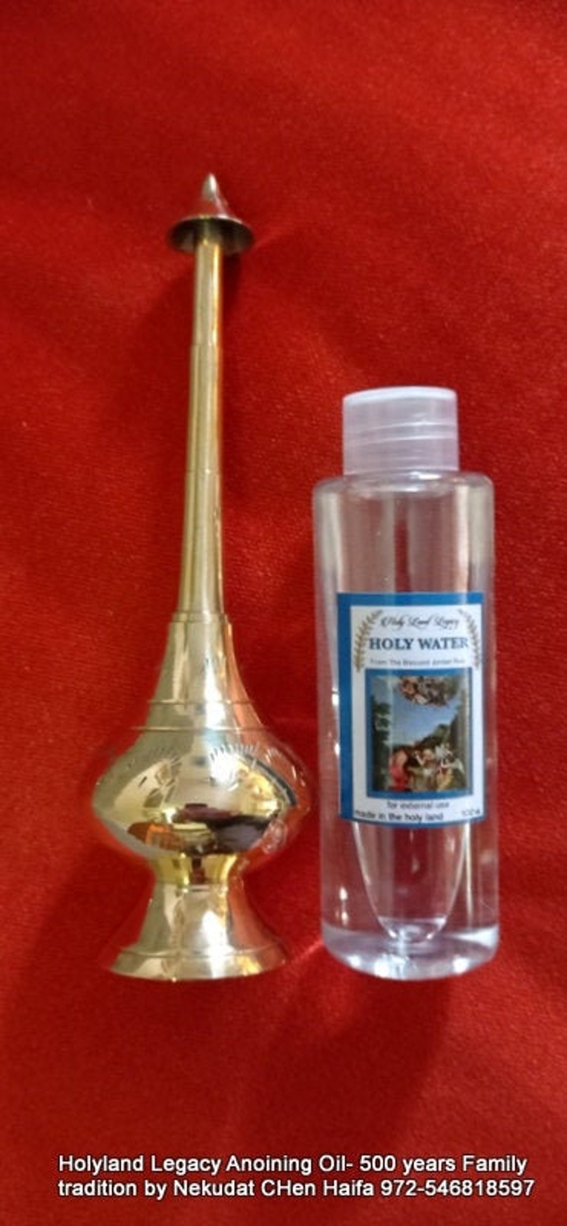 Brass Sprinkler and Purification Holy Water From Blessed Jordan River ...