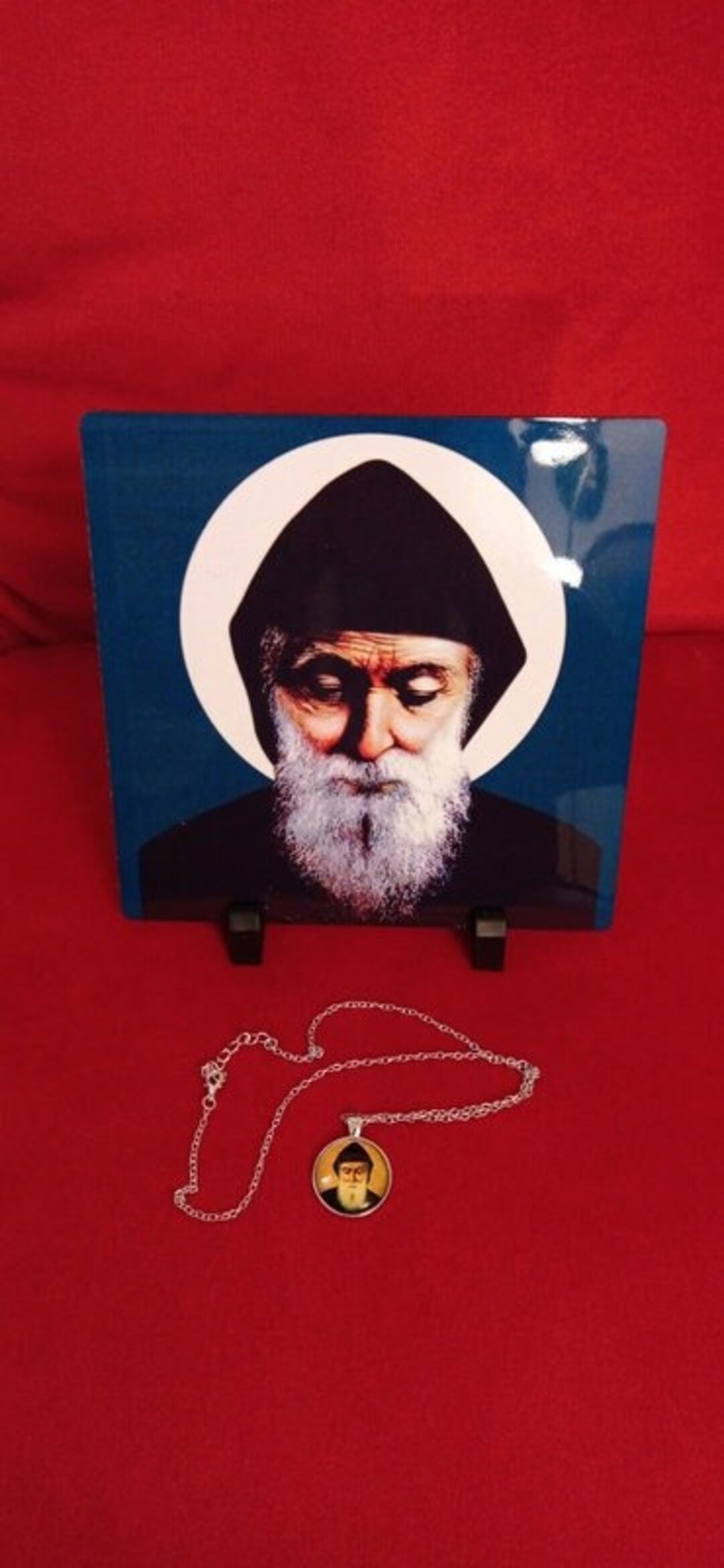 St. Charbel Makhlouf Maronite Catholic Monk Wood Printing 20 Cm on 20 ...